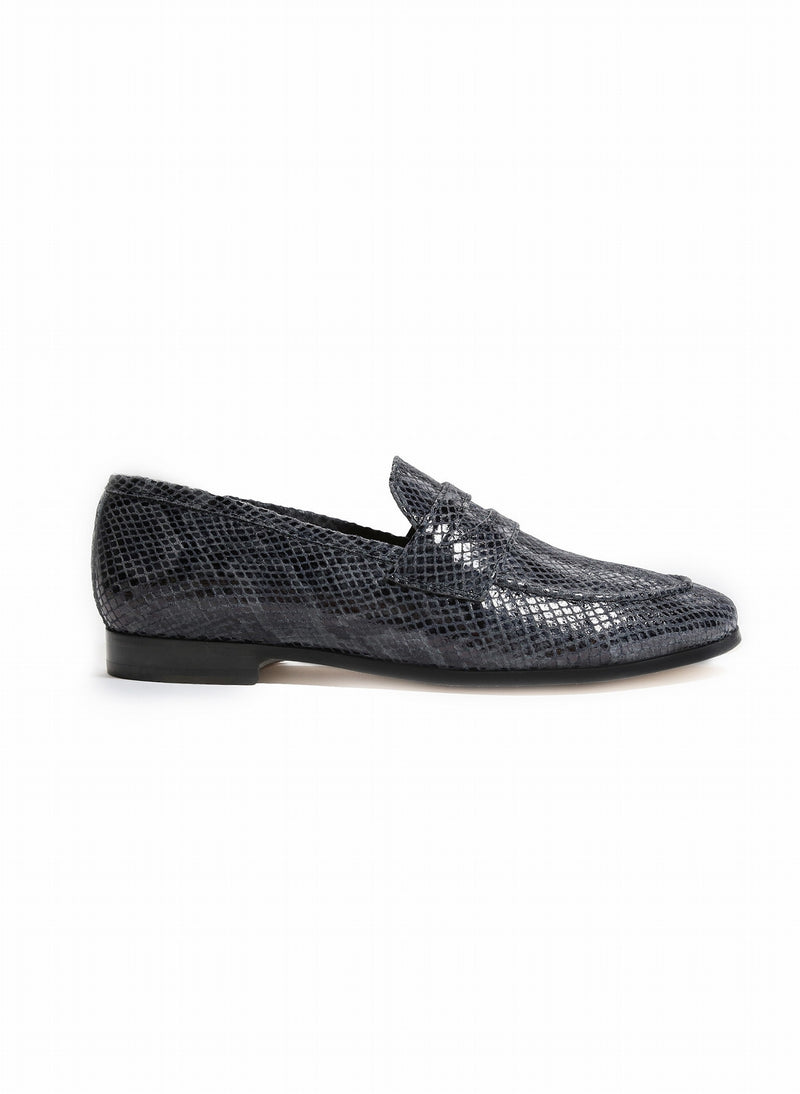 Maison Standards - Snake Print Loafers - Black - Women's | The Bradery